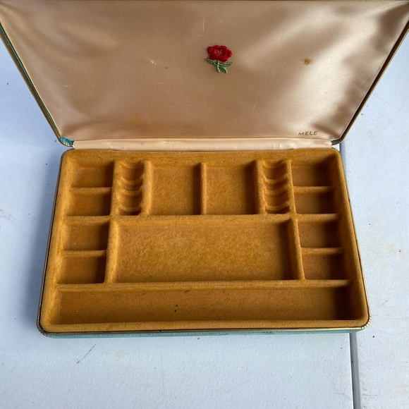 Mele | Storage & Organization | Vintage Velvet Teal Mele Jewelry Case ...
